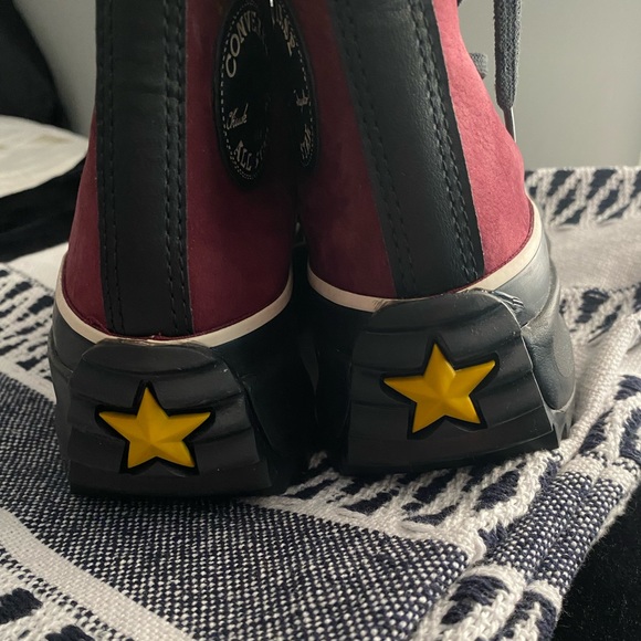 Converse | Shoes | Converse Run Star Hike Platform Red Leather | Poshmark